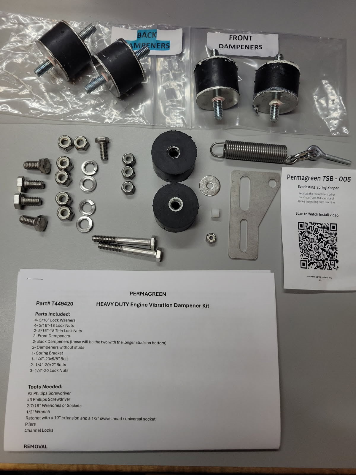 Dampener Kit Complete (for all Triumph models) Motor Mount – PermaGreen®